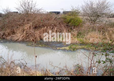 Slough, Berkshrire, UK. 4th March, 2024. Thames Water are discharging ...