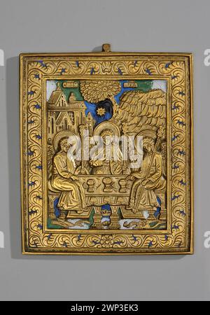 Icon depicting the Old Testament Holy Trinity from an unknown workshop ...