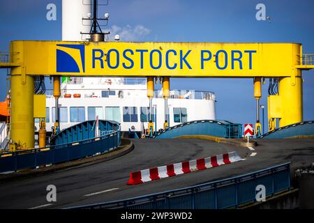 Rostock, Germany. 28th Feb, 2024. Brand-new Tesla electric cars are ...