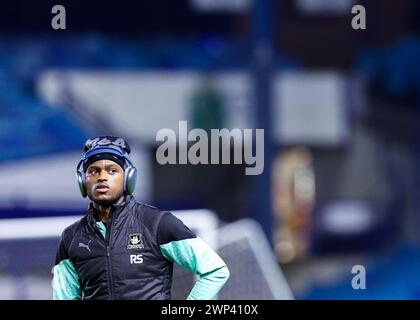 Bali Mumba of Plymouth Argyle arrives during the Sky Bet Championship ...