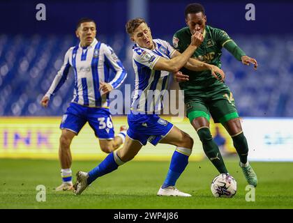Mickel Miller of Plymouth Argyle attacking during the Sky Bet ...