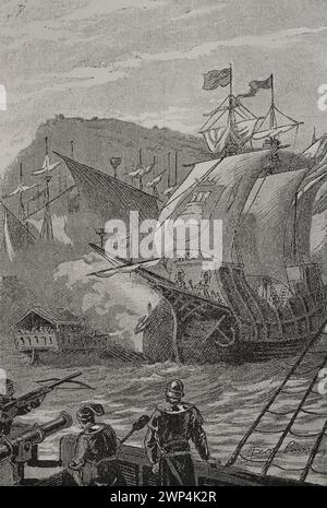 Iberian Peninsula. Castilian Soldiers. Medieval period. Engraving after ...