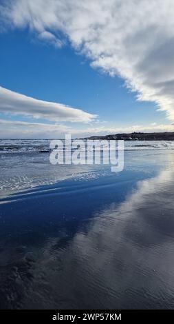Keflavik Air Station NATO facility in nordic region right on black sand ...