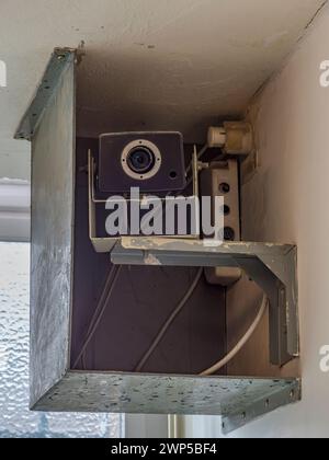 CCTV camera inside the cell wing of the former Cold War Stasi prison ...