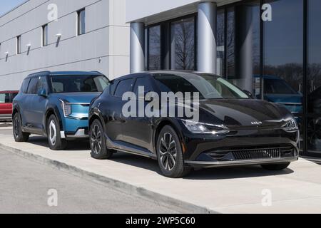 Indianapolis - February 3, 2024: Kia EV6 Light LR EV Electric Vehicle ...