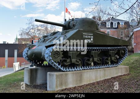 Canadian Sherman Tank The Bomb The Hussars Front view Sherbrooke Stock ...