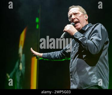 LEEDS, UK. 5th March 2024. OMD, Bauhaus Staircase Tour. Lead singer ...