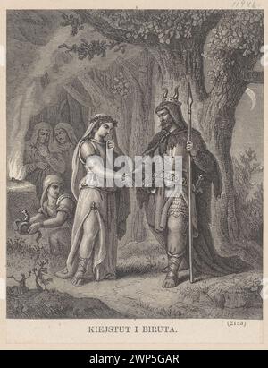 Reproduction of a painting: Aleksander Lesser (1818-1884), Kiejstut i ...