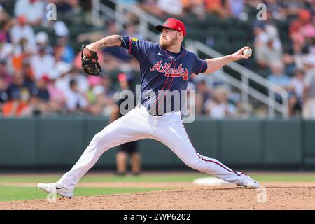 Detroit Tigers relief pitcher Tyler Holton throws during the fifth ...