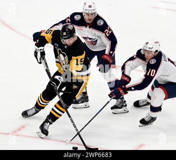 Columbus Blue Jackets' Jake Bean in action during an NHL hockey game ...