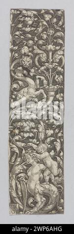 Ornamental composition with two sphinxes and a child. Aldegrever ...