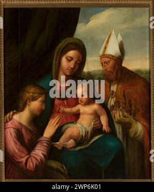 This artwork depicts the Virgin Mary and Saint Theodore, a Christian ...