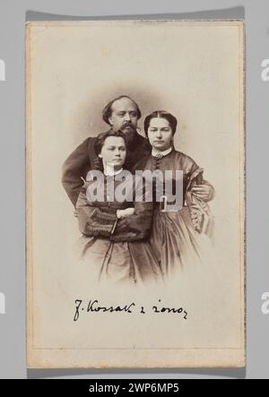 Portrait of Juliusz Kossak (1824-1899) with wife and her sister. Beyer ...