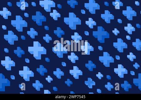 Medical pattern with abstract pluses. Vector healthcare background with ...