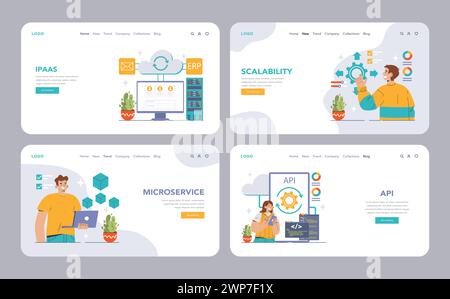 Platform as a Service concept. Detailed visualization of PaaS framework ...