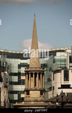 A grand architectural structure featuring tall columns and a large ...