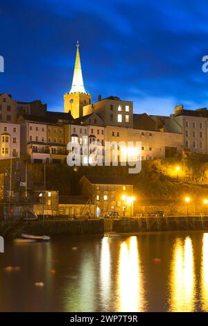 UK, Wales, Tenby, Tenby at night Stock Photo - Alamy