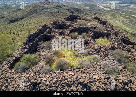 Native American Ruins Overlooking Black Canyon City Arizona Stock Photo ...