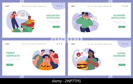 Teenage challenges set. Facing emotional turmoil, quest for self ...