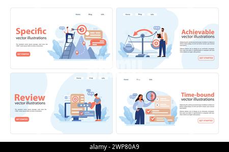 SMART Goals set. Precise objective targeting, effective decision-making ...