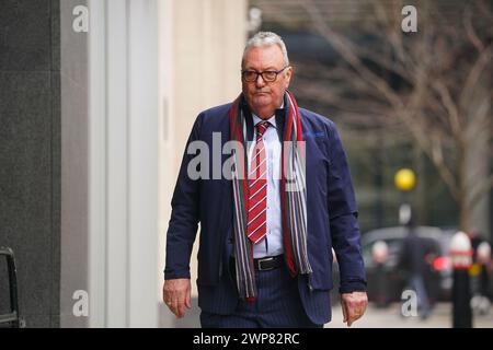 Geoffrey Stunt, the father of James Stunt arrives, at the Rolls ...