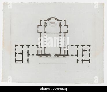 Architectural floor plan of a chapel, illustrating its structural ...