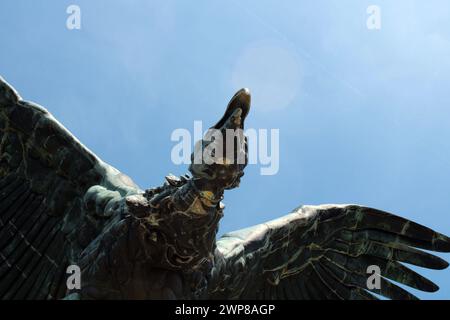 Tatabanya: Monument of the bird Turul (mythical figure from the ...