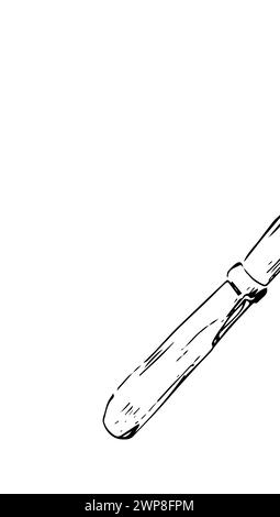 Hand drawn sketch of honey and wooden spoon. Vector illustration can ...