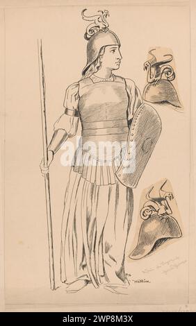 Design for Valkyrie costume by Hans Thoma around 1896, illustrating ...
