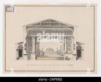 St. Petersburg. Theater in the Hermitage. Longitudinal cross -section ...