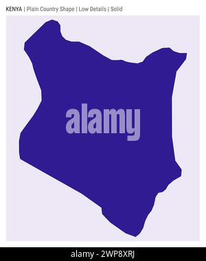 Kenya - plain country shape. Low, medium and high detailed maps of ...