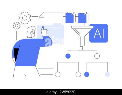 AI-Automated Data Preprocessing abstract concept vector illustration ...