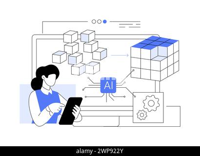 AI-Driven Data Transformation abstract concept vector illustration ...