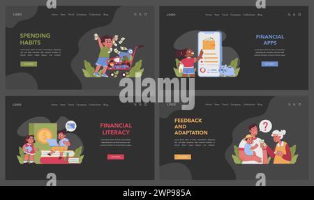 Pocket money set. Kids learning financial skills, from savings to ...