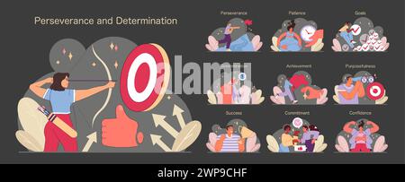 Perseverance and Determination set. Various characters embodying ...