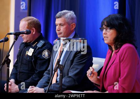 Portland Police Chief Bob Day speaks during a news conference on Monday ...
