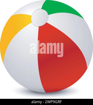 Red and white inflatable round pool float tube lifesaver ring in blue ...