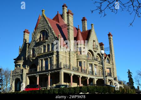 Exterior of Craigdarroch Castle in Victoria, BC, Canada. Victorian ...