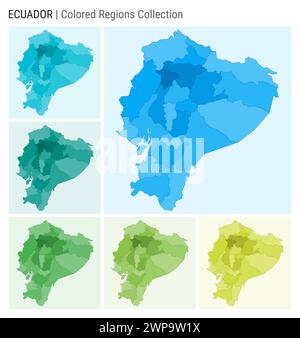Vector map of Ecuador with provinces and administrative divisions, and ...