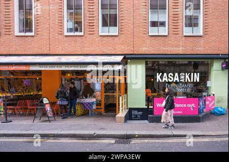 Extewrior of Kasa and Kin Filipino restaurant with pavement dining ...
