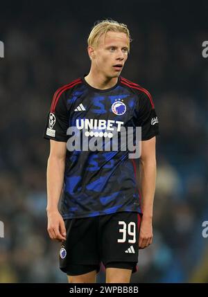 Copenhagen's Oscar Hojlund during the UEFA Champions League round of 16 ...