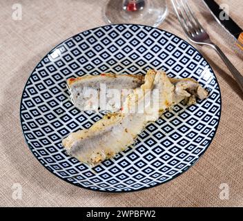 Herring is cooked with spicy salt curing with paprika, pepper and ...