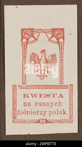 Case printing showing the Polish emblem on a star for legionnaires ...