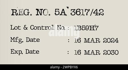 Details of expiry date and manufacturing date with bar code on product ...