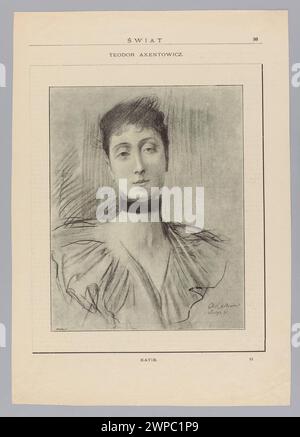 Reproduction of drawing: Axentowicz, Teodor (1859-1938), Katie; from ...