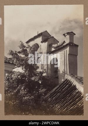 A historic belfry, showing architectural details, bell tower structure ...