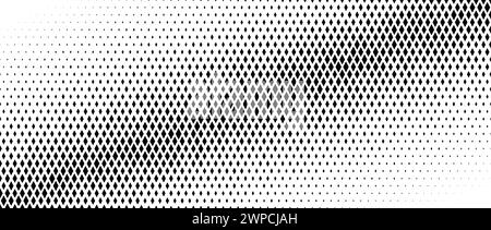 Rhombus diagonal gradient halftone texture. Diamond shape dot fading ...