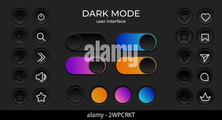 Light mode ui simple elegant minimalist set of buttons, loading bar design Stock Vector Image ...