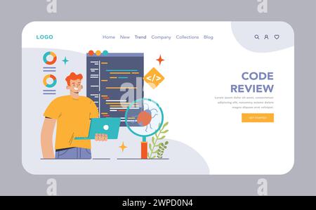 Open source web banner or landing page. Software with code available for use, modification, and ...