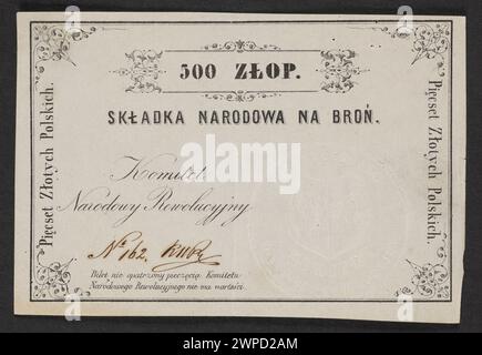 1863 Polish National brown currency issued during the January Uprising ...